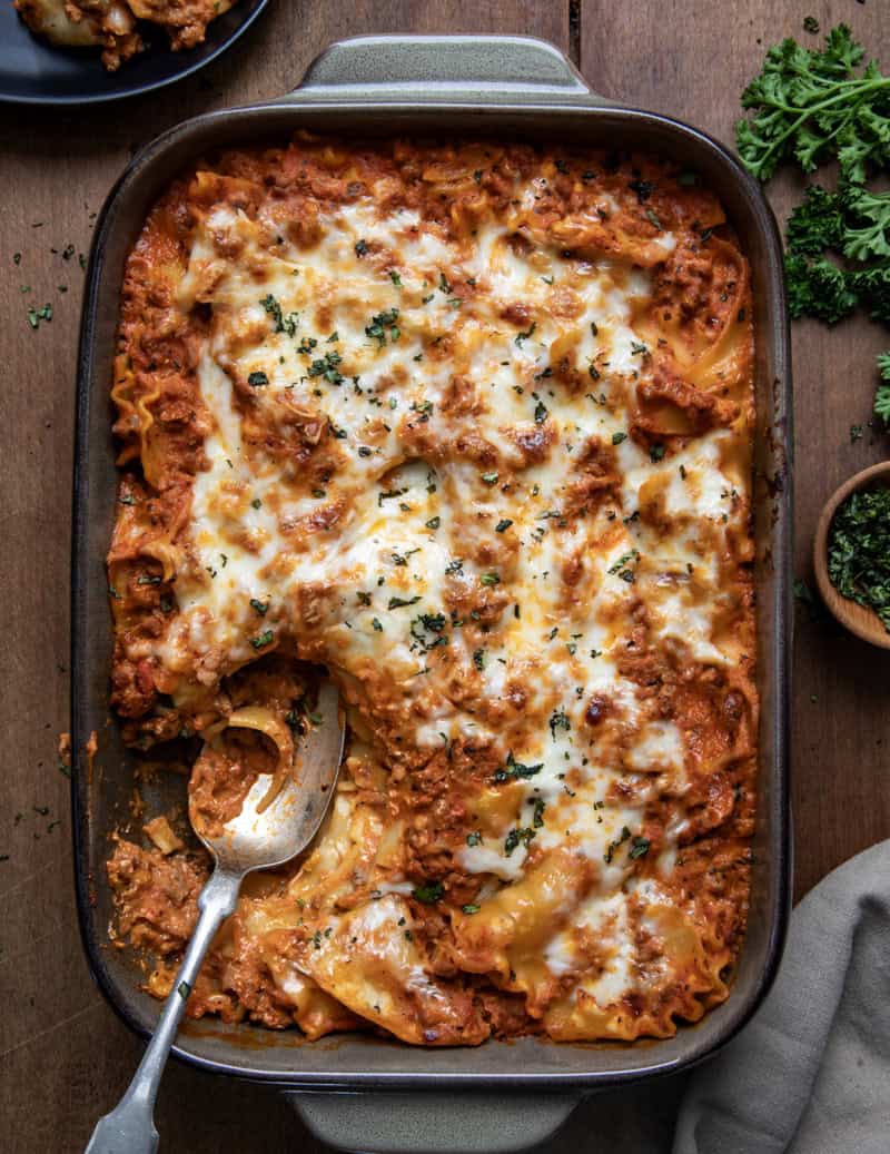 Easy Lasagna Casserole - I Am Homesteader