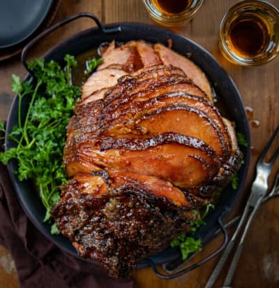 Maple Bourbon Glazed Ham - I Am Homesteader