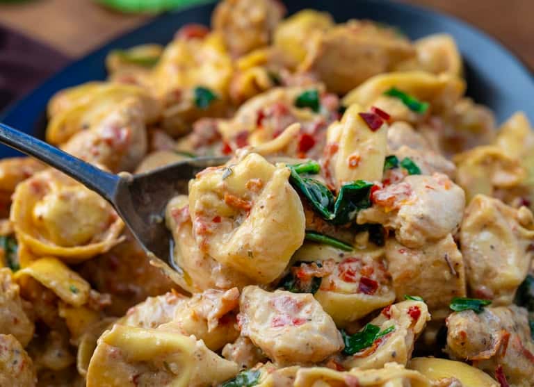 Tuscan Chicken Tortellini - I Am Homesteader