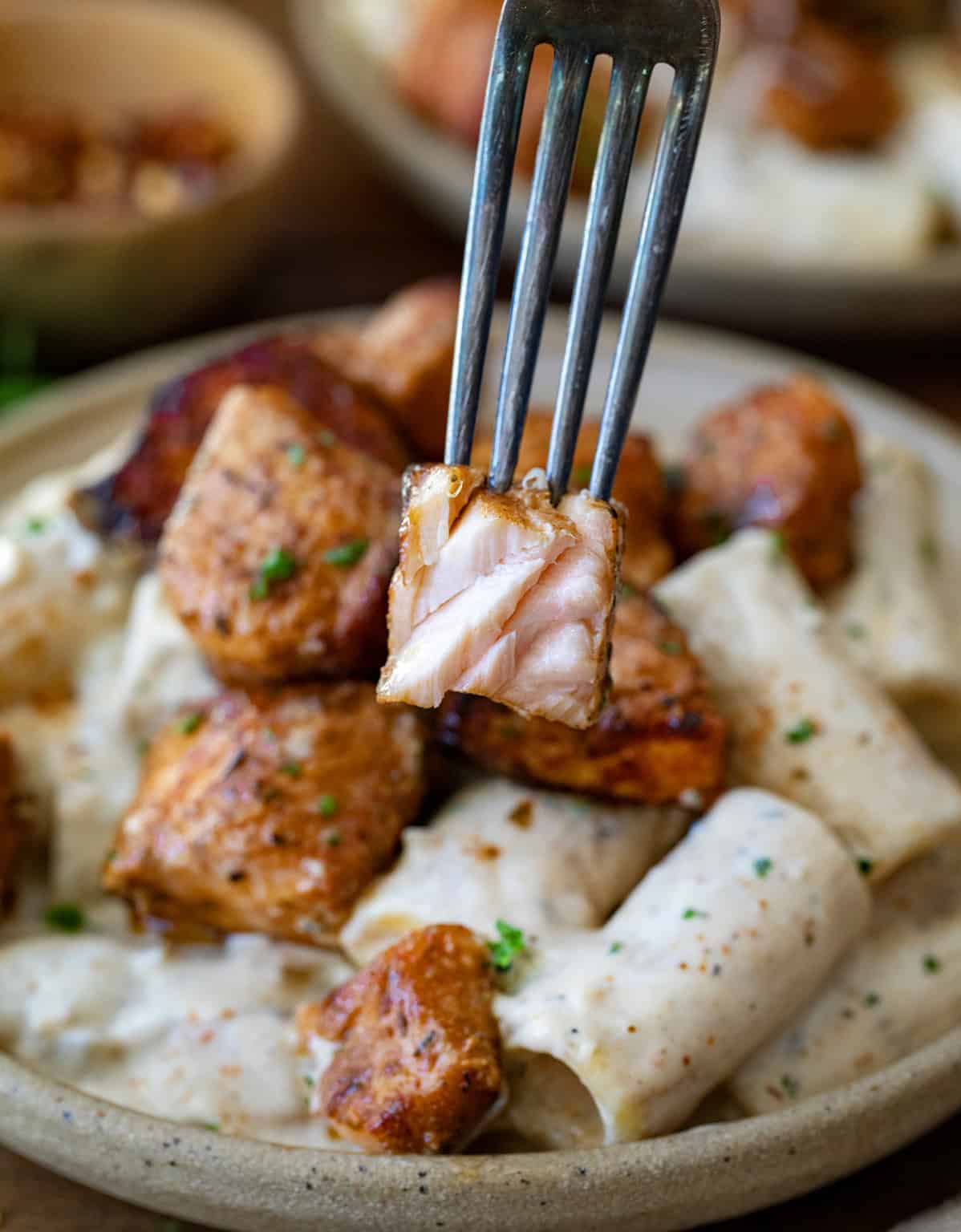 Cajun Salmon Rigatoni - I Am Homesteader