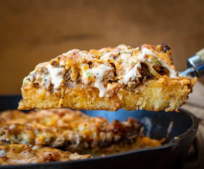 Patty Melt Pizza - I Am Homesteader