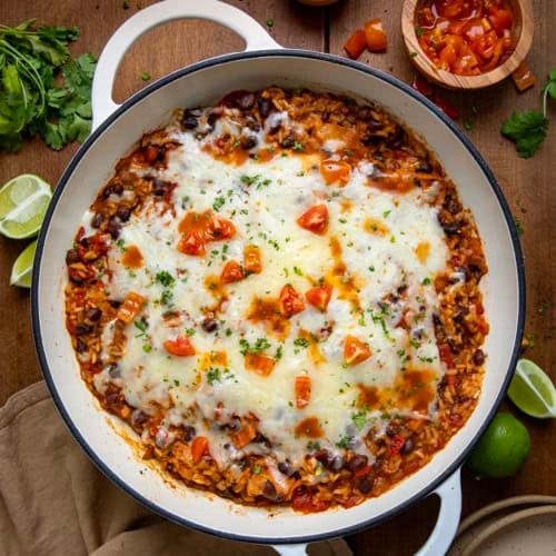 Cheesy Chicken Taco Rice - I Am Homesteader