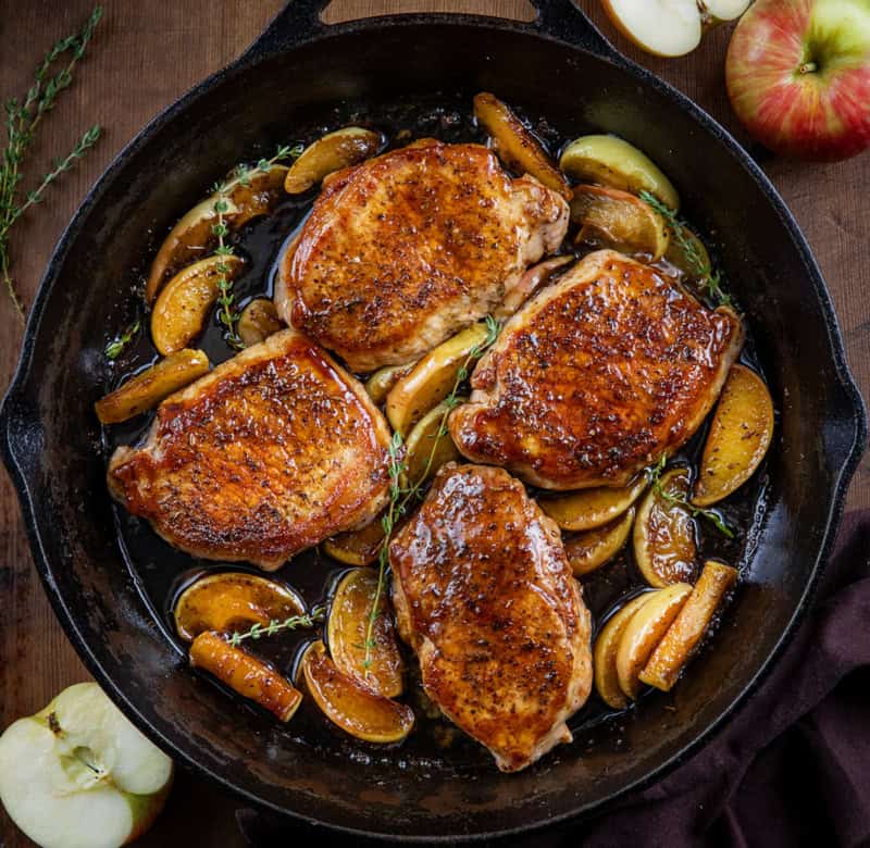 Apple Cider Pork Chops - I Am Homesteader