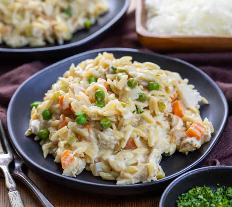 One Pot Chicken Pot Pie Orzo - I Am Homesteader