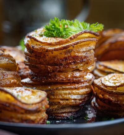 Crispy Potato Stacks - I Am Homesteader