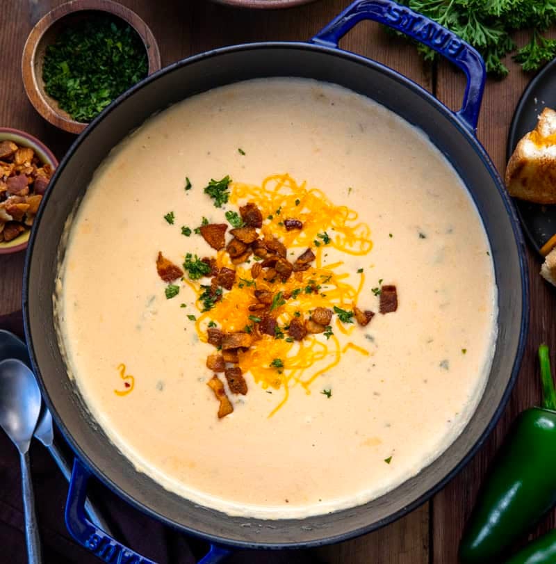 Spicy Jalapeño Popper Soup - I Am Homesteader