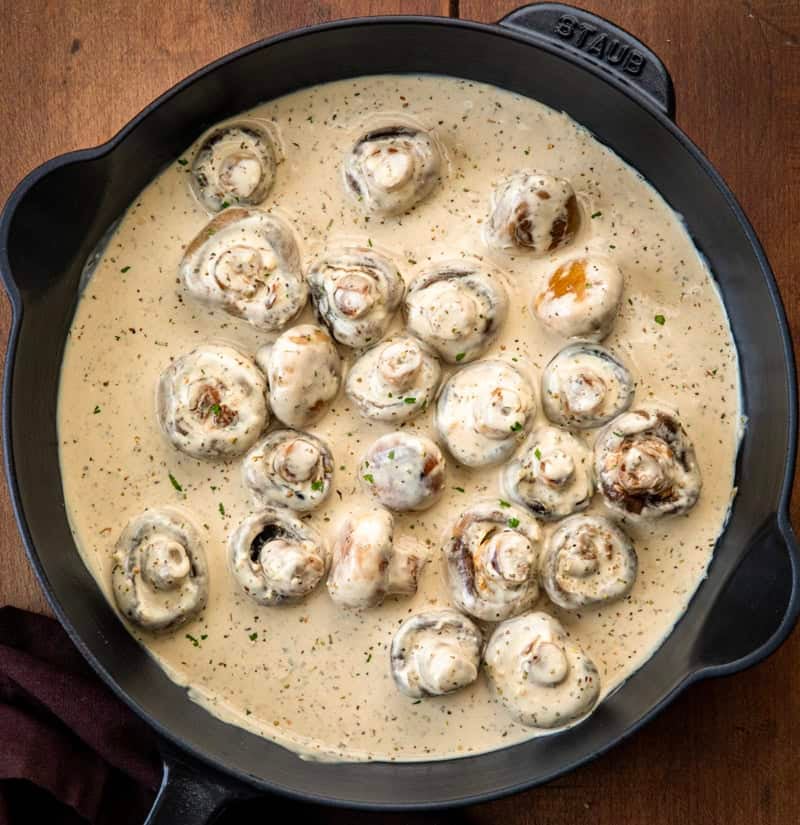Creamy Garlic Parmesan Mushrooms - I Am Homesteader