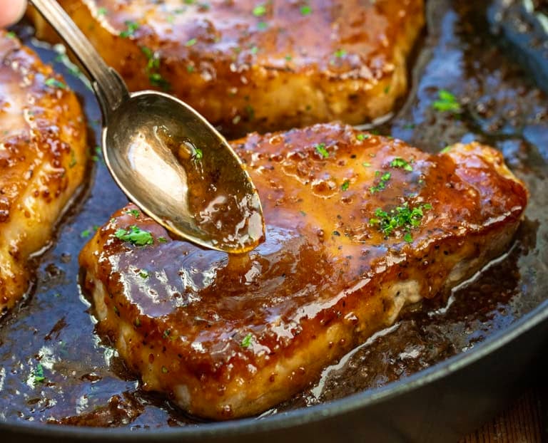 Honey Mustard Pork Chops - I Am Homesteader