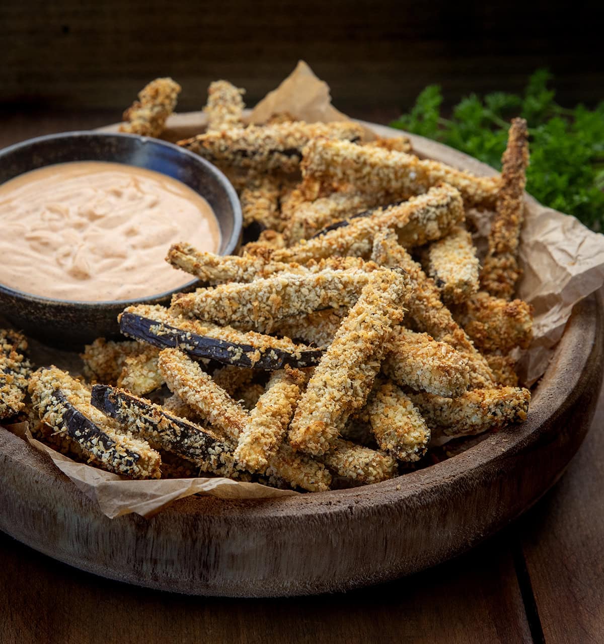 Crispy Eggplant Fries with Chipotle Aioli - I Am Homesteader