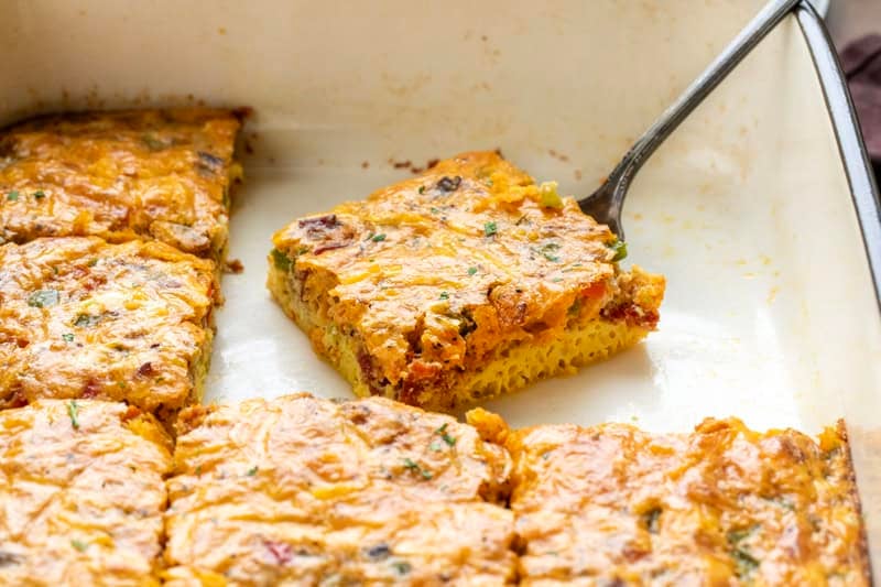 Western Omelette Breakfast Bake - I Am Homesteader