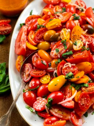 Simple Tomato Salad - I Am Homesteader